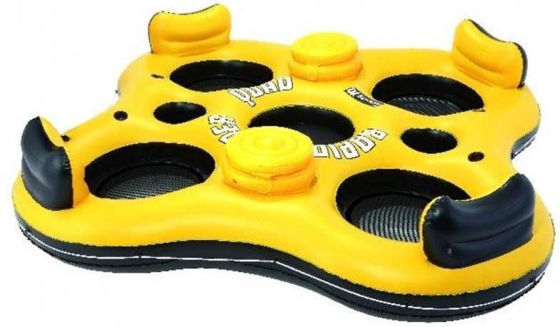 Bestway drijfeiland Rapid Rider X4 257 cm geel/zwart - Zwembad-filters.nl